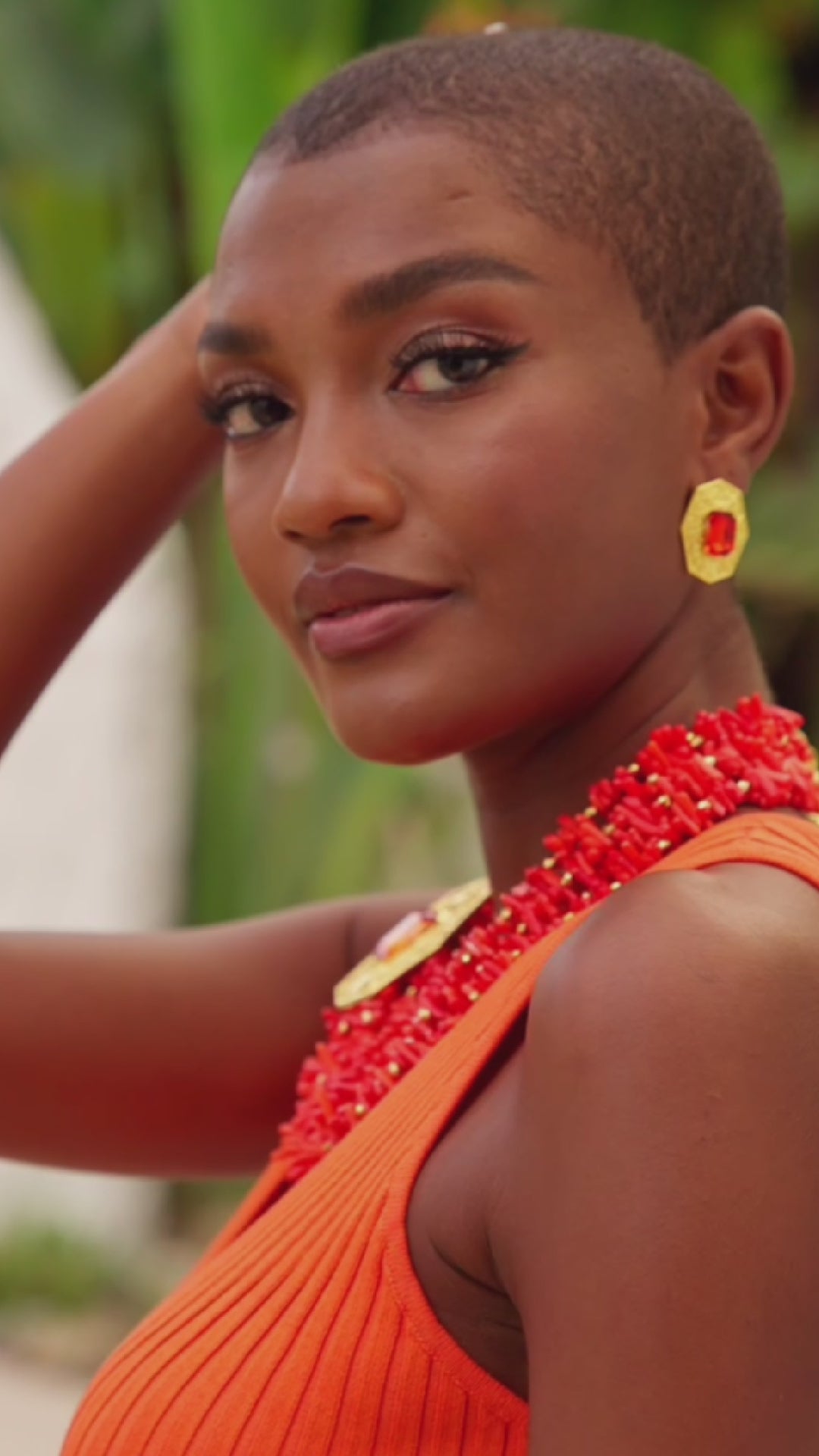 Leilani Coral Stretch Bracelet Stack - Calypso Coral | Sassy Jones